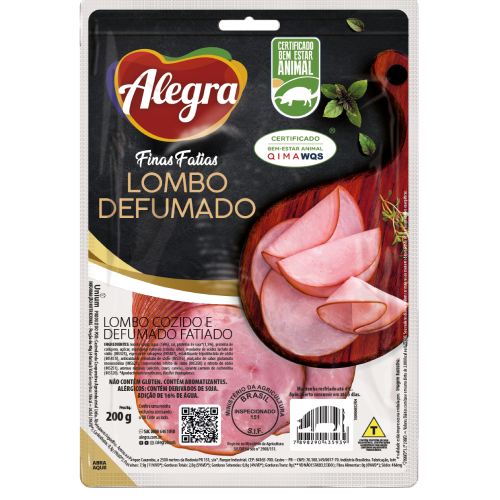 Lombo Defumado Fatiado - Produtos Alegra