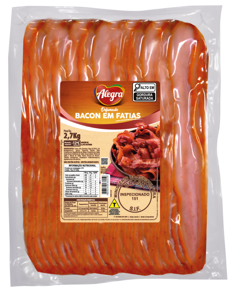 Bacon Manta Defumado - Produtos Alegra